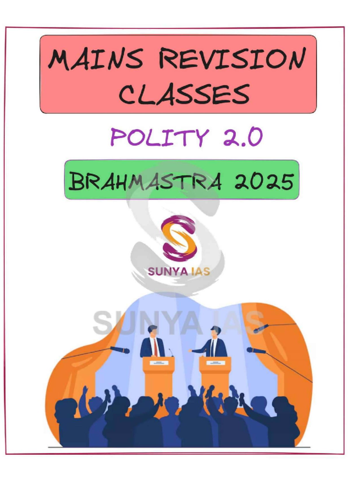 Mains Boot Camp - Polity Revision - Session 2 - Sunya IAS - Studocu