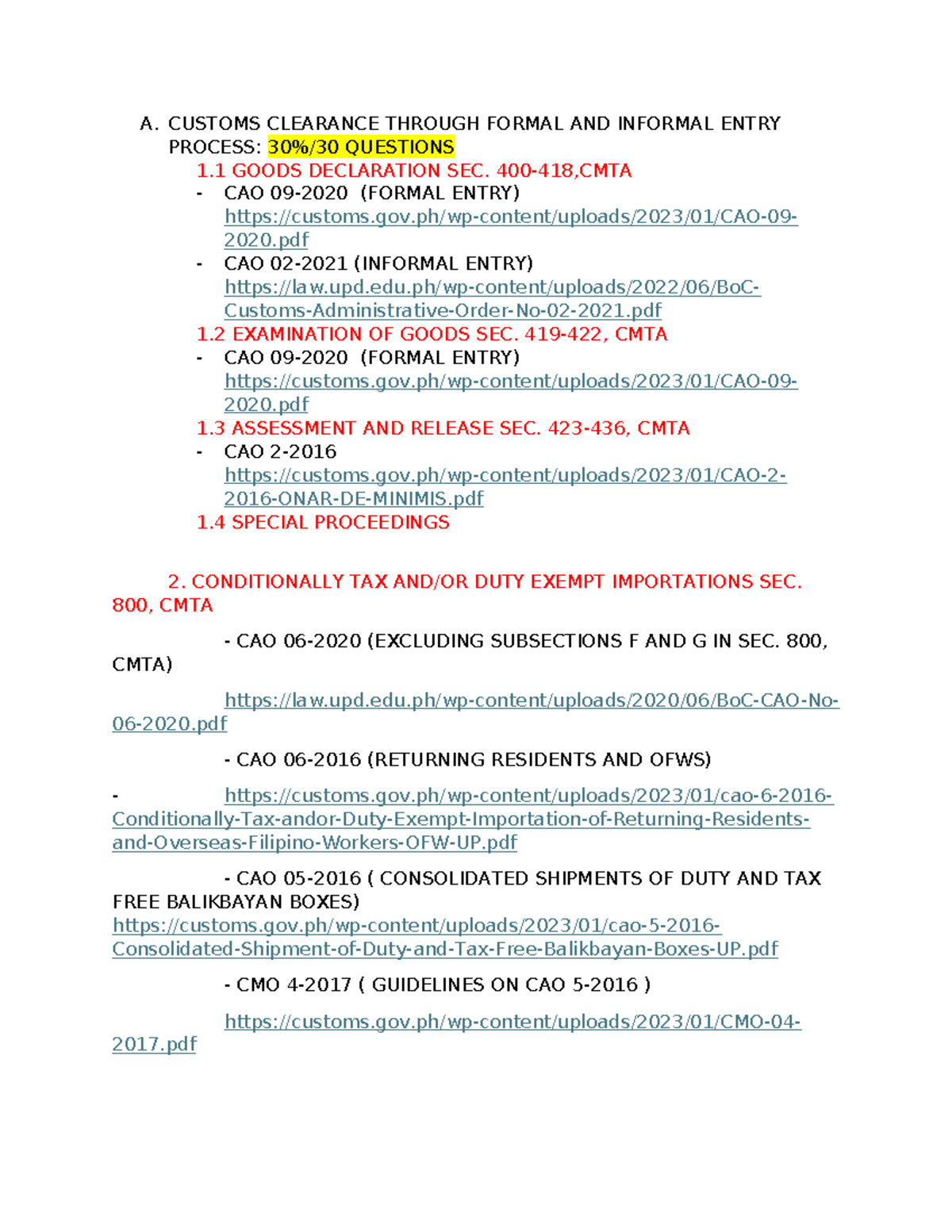 CDP Customs Clearance Guidelines - Formal & Informal Entry Essentials ...