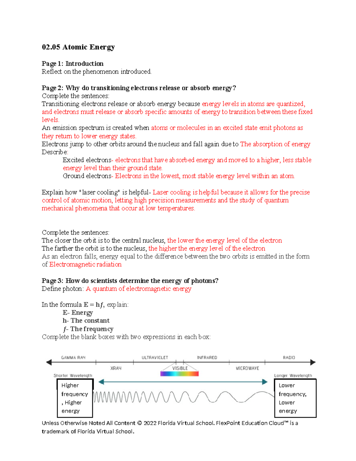 02.05 Lecture Notes: Understanding Atomic Energy Concepts - Studocu