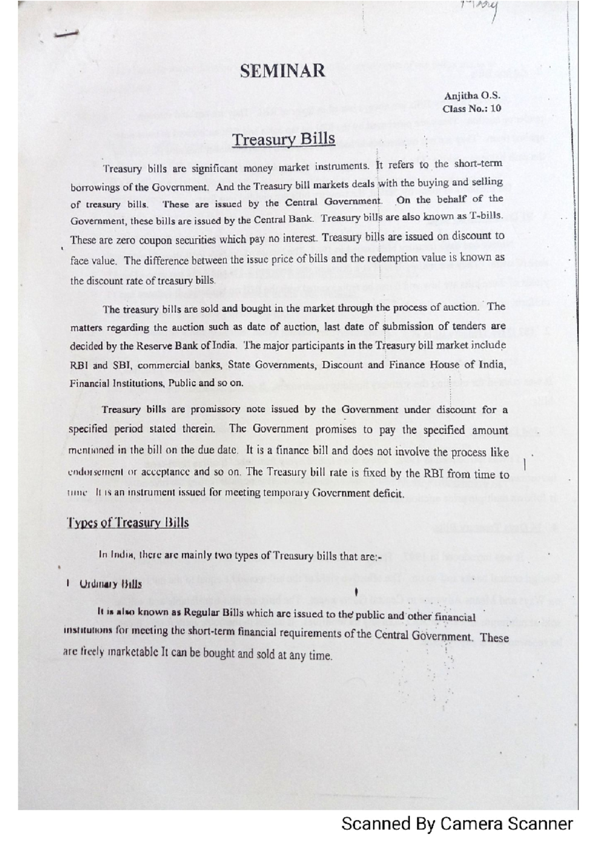 Money Market Instruments: Understanding Treasury Bills in Detail - Studocu