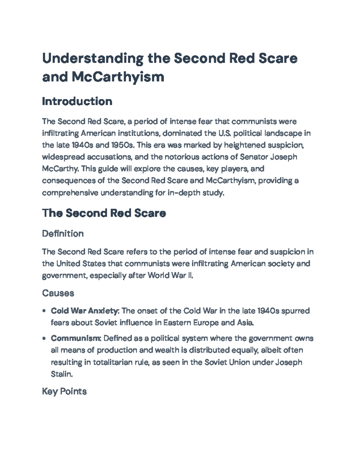 Understanding the Second Red Scare and McCarthyism: A Comprehensive ...