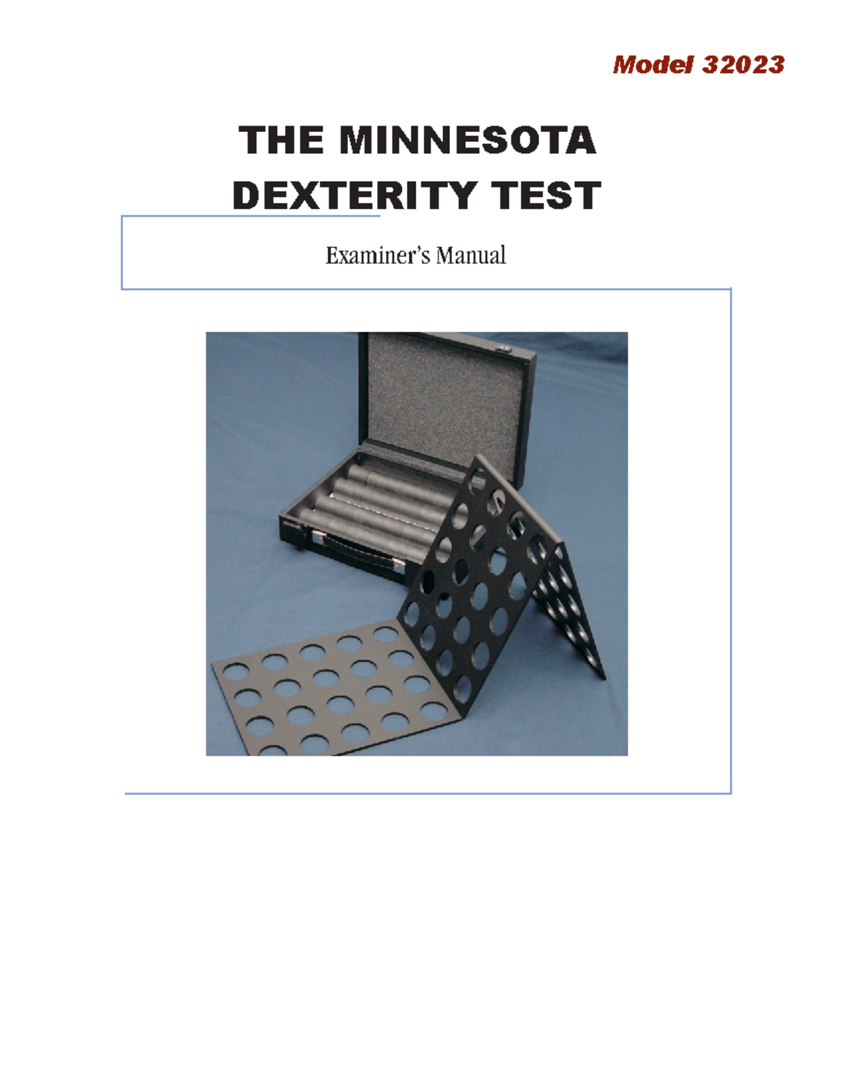 Minnesota Manual Dexterity Test (MMDT) Admin & Procedure Guide - Studocu