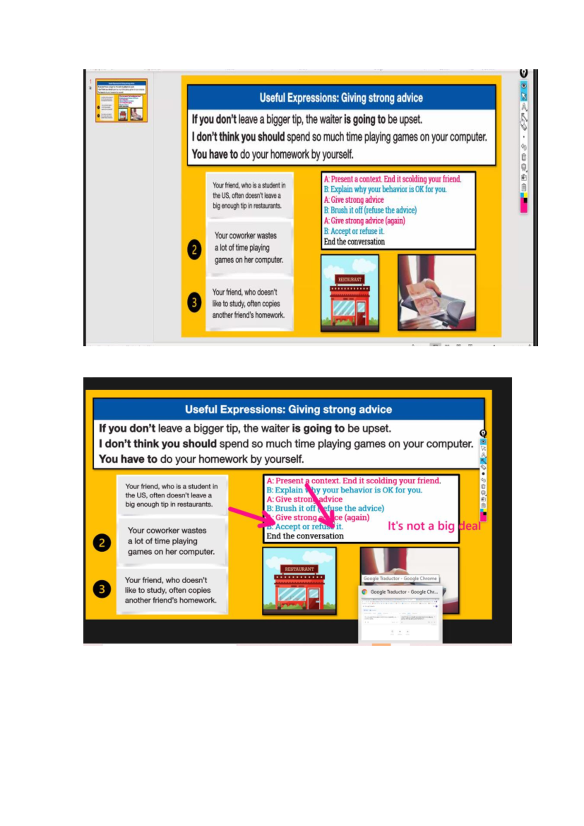 Useful Expressions for Giving Strong Advice: Inter 04 Class Notes - Studocu