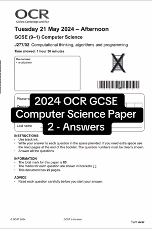 Computer Science - Year 2 - GCSE - Studocu