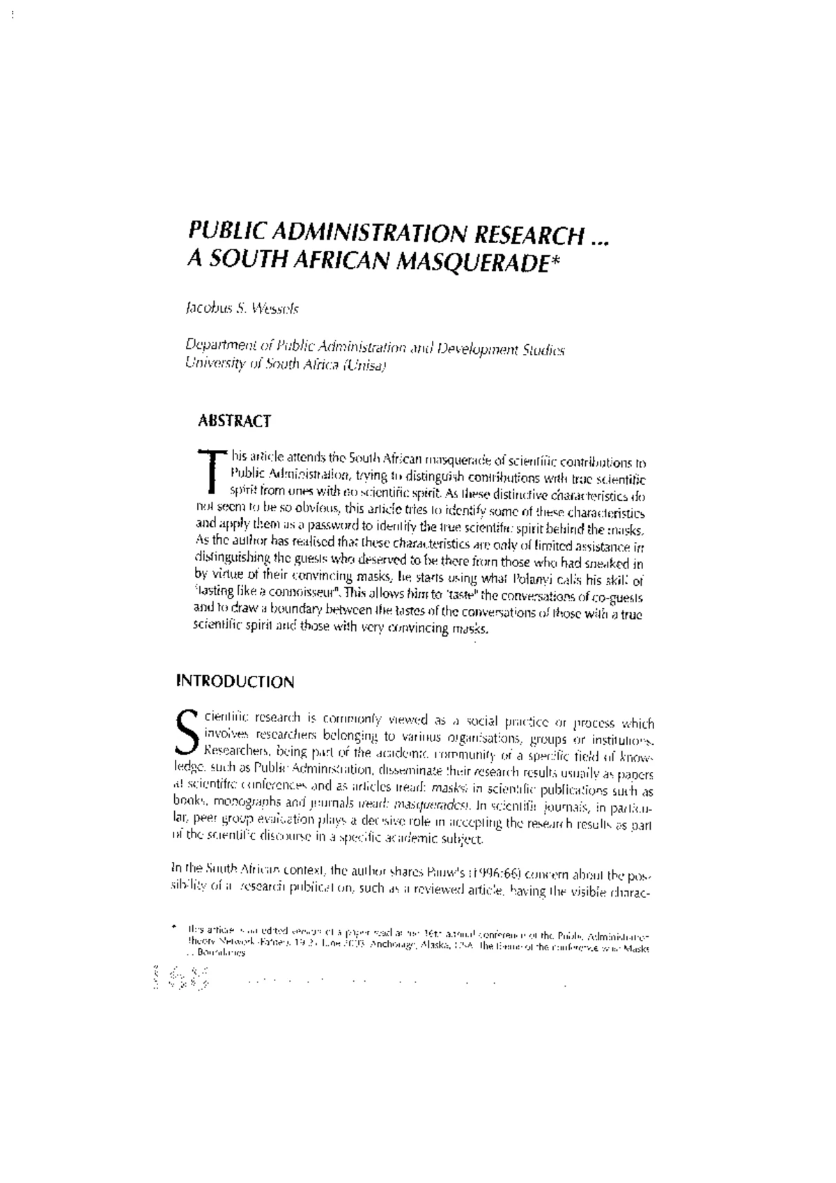 PUB2618 Learning Unit 1: Introduction to Public Administration Research ...
