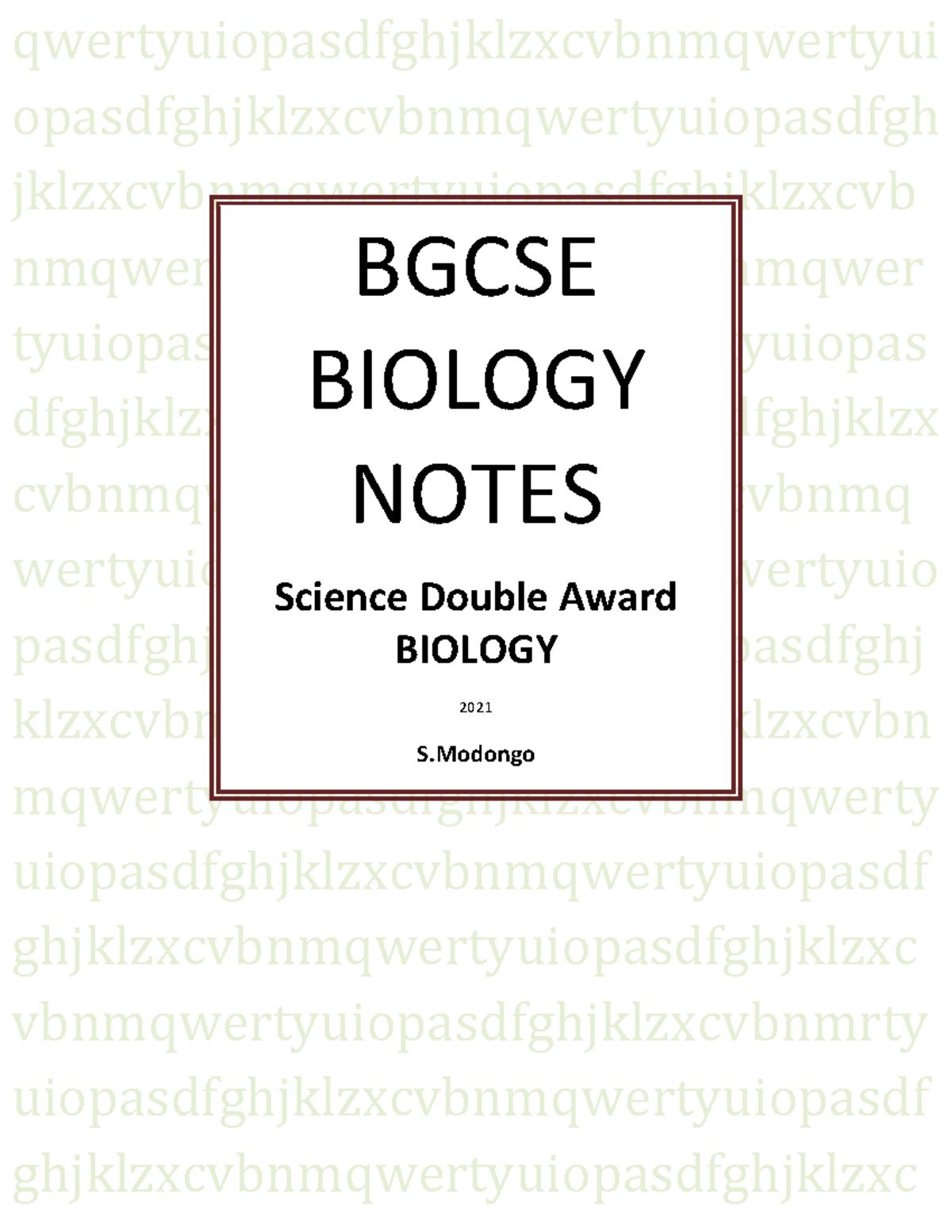 BGCSE Biology Study Notes: Cells, Osmosis, Nutrition & Enzymes - Studocu