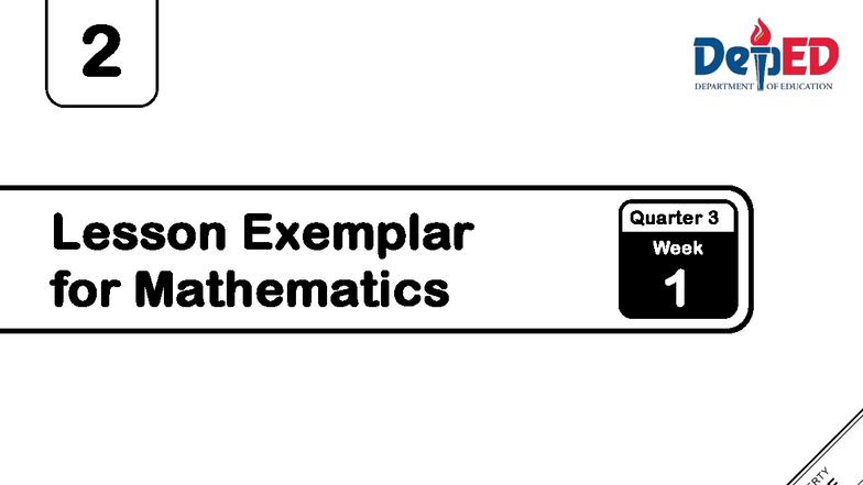Mathematics Grade 2 Q3 Week 1 Lesson Exemplar: Pictographs and Data ...