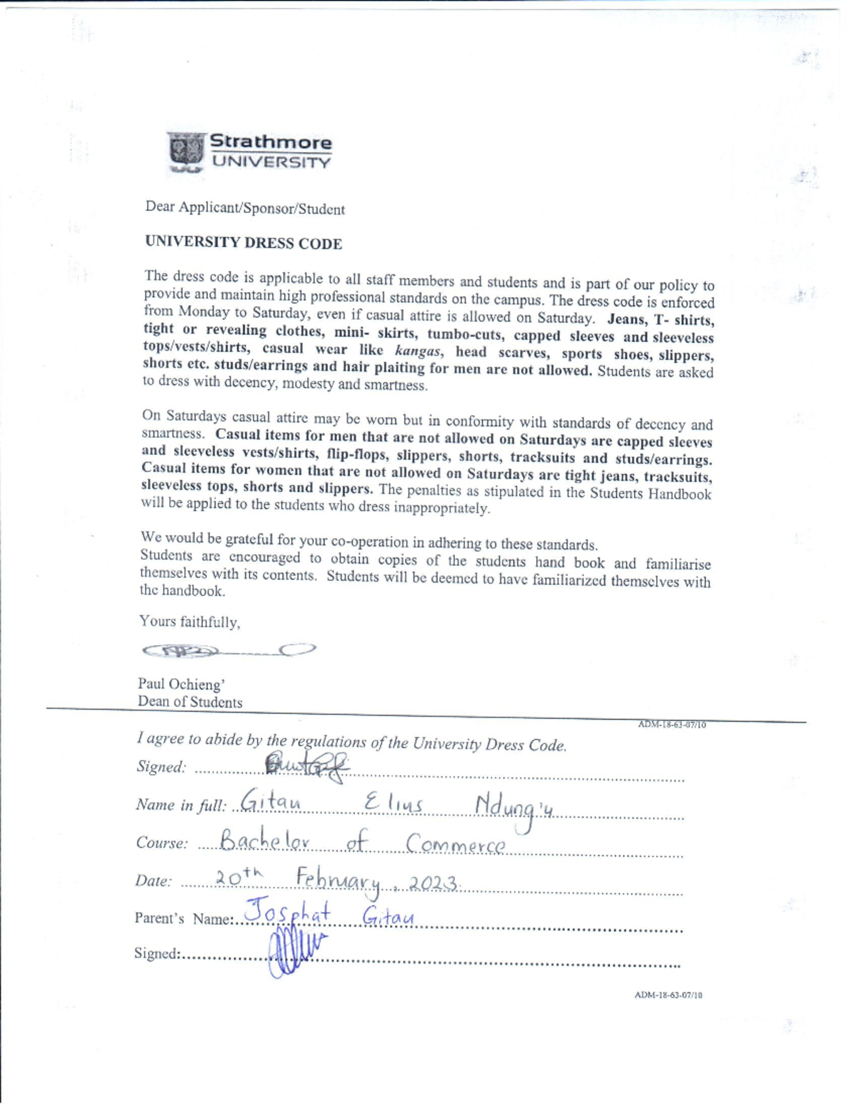 Strathmore University Dress Code Guidelines for Students and Staff ...