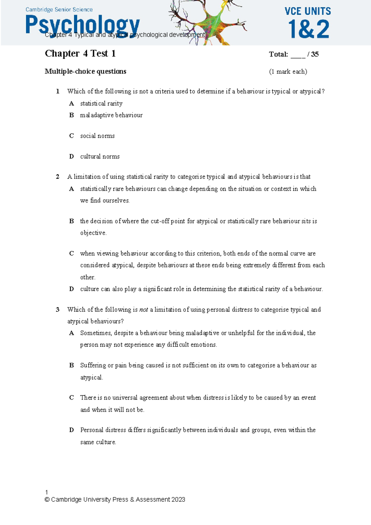 Chapter 4: Examining Typical vs Atypical Psychological Development in ...