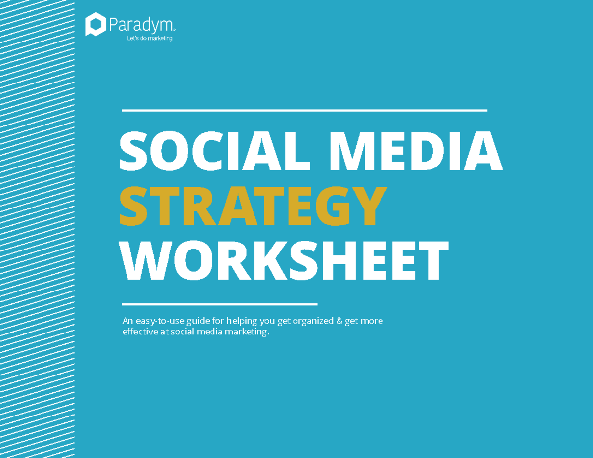 Real Estate Social Media Strategy Worksheet for Effective Marketing ...
