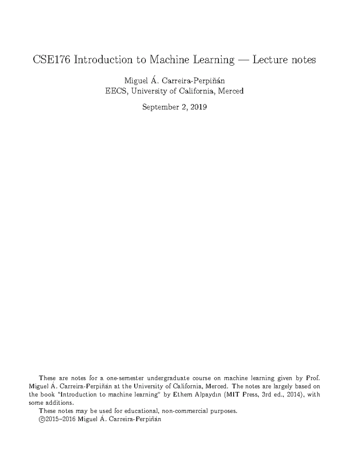 Mml Notes Mathematics For Machine Learning Lecture Notes For B Third