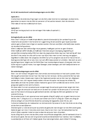 Examen verslag P3-K1-W1 stelt ondersteuningsplan op - Examen verslag P3 ...