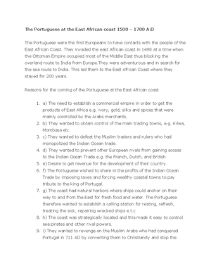 141 - history notes - CONTACTS BETWEEN EAST AFRICA AND THE OUTSIDE ...