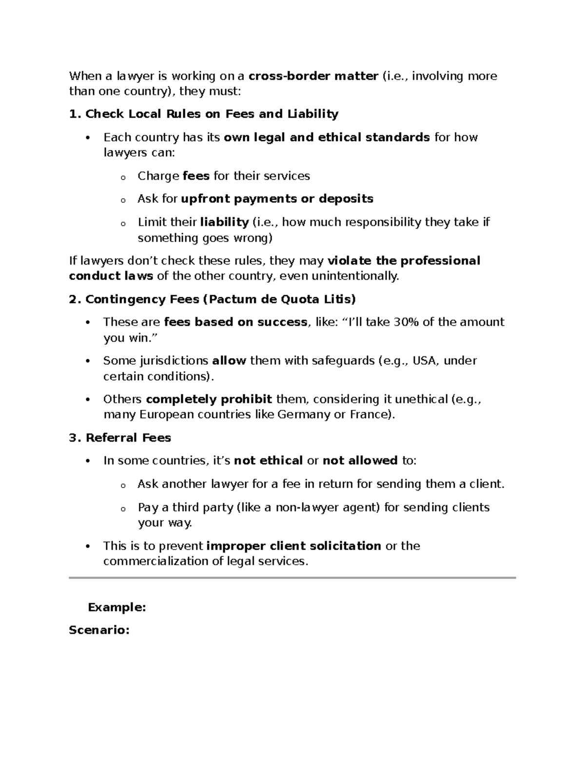 Legal Fee Structures and Ethical Considerations in Multinational ...