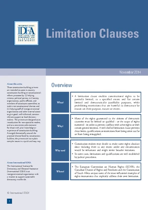 Limitations clauses section 36 of the constitution - Limitation Clauses ...