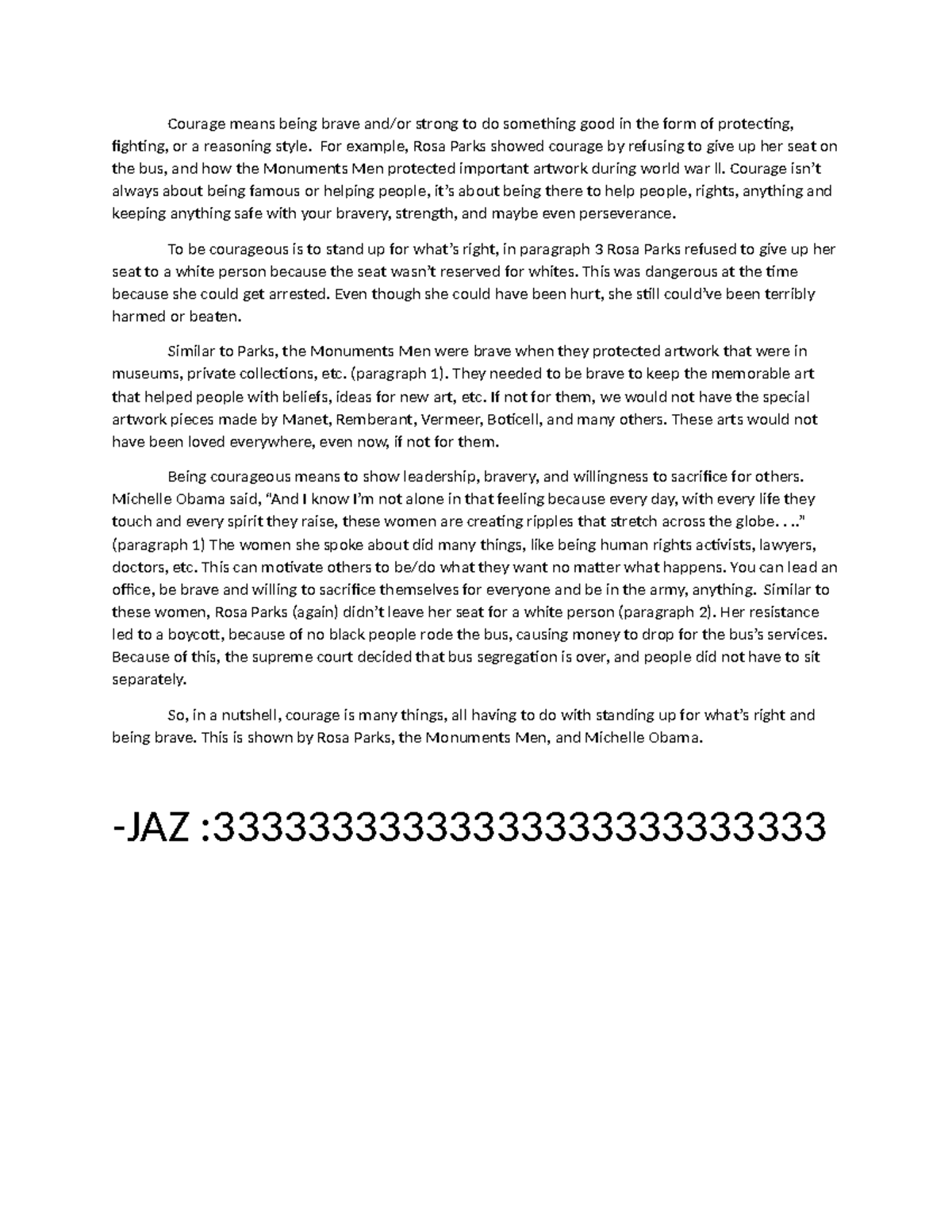 ENG101: Essay on Courage and Its Impact Through History - Studocu
