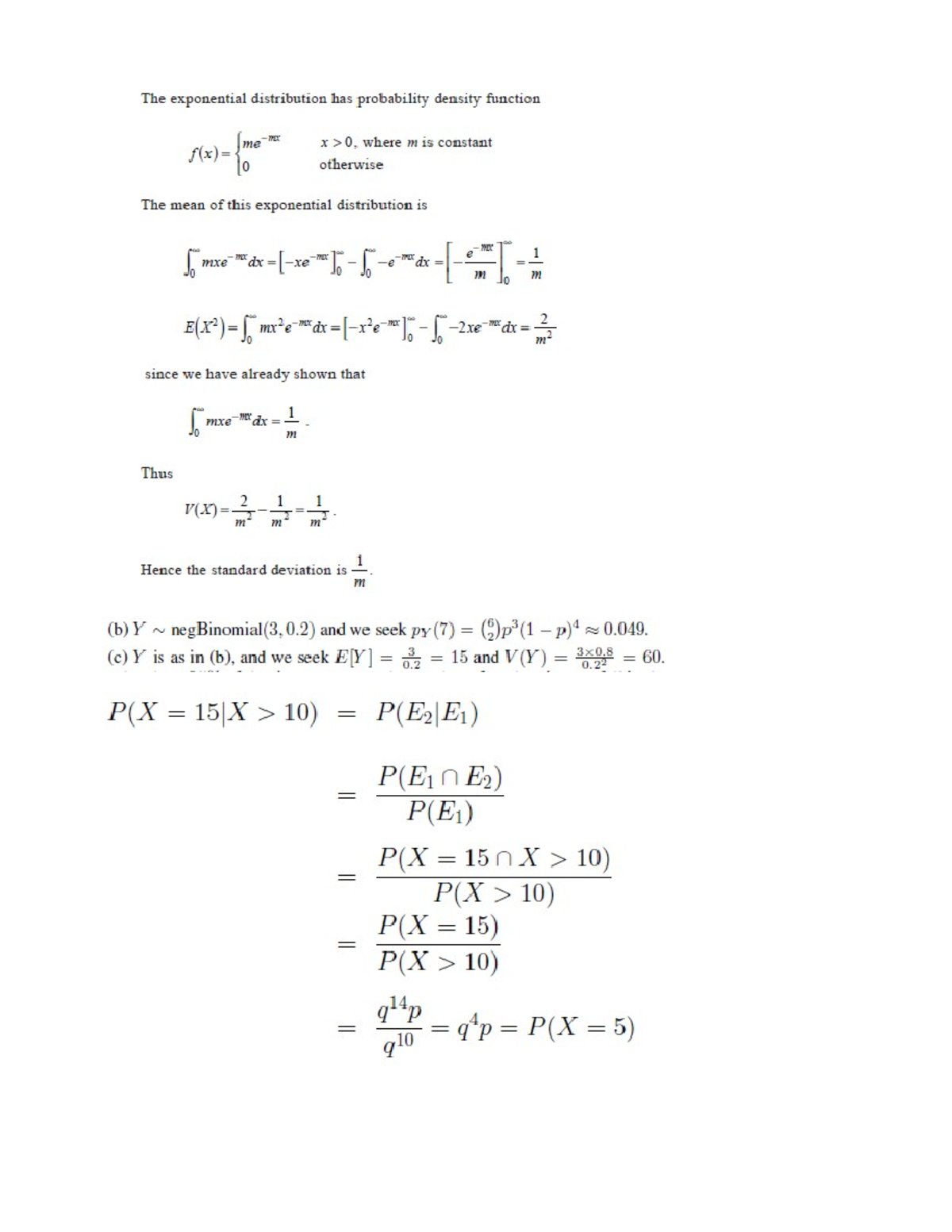 Test 2 UTM - Practice on Exponential & Negative Binomial Distributions ...