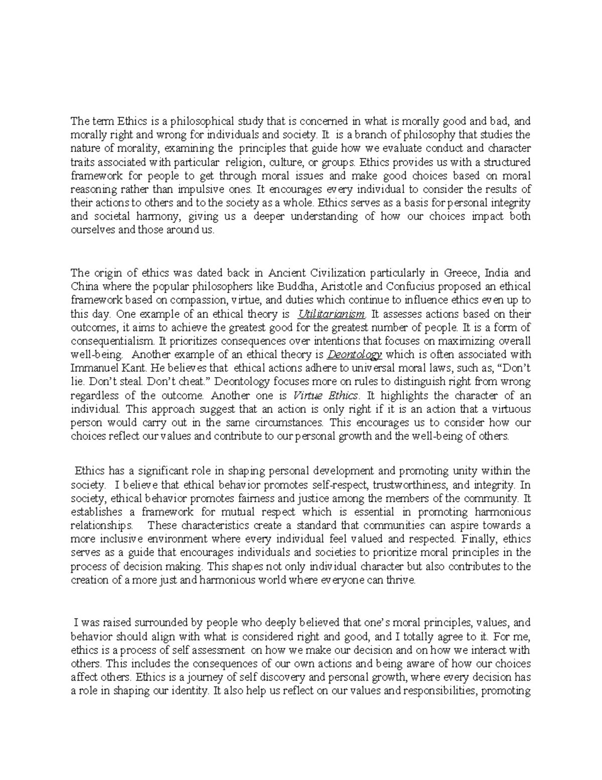 Ethics - Comprehensive Study Notes on Moral Philosophy - Studocu