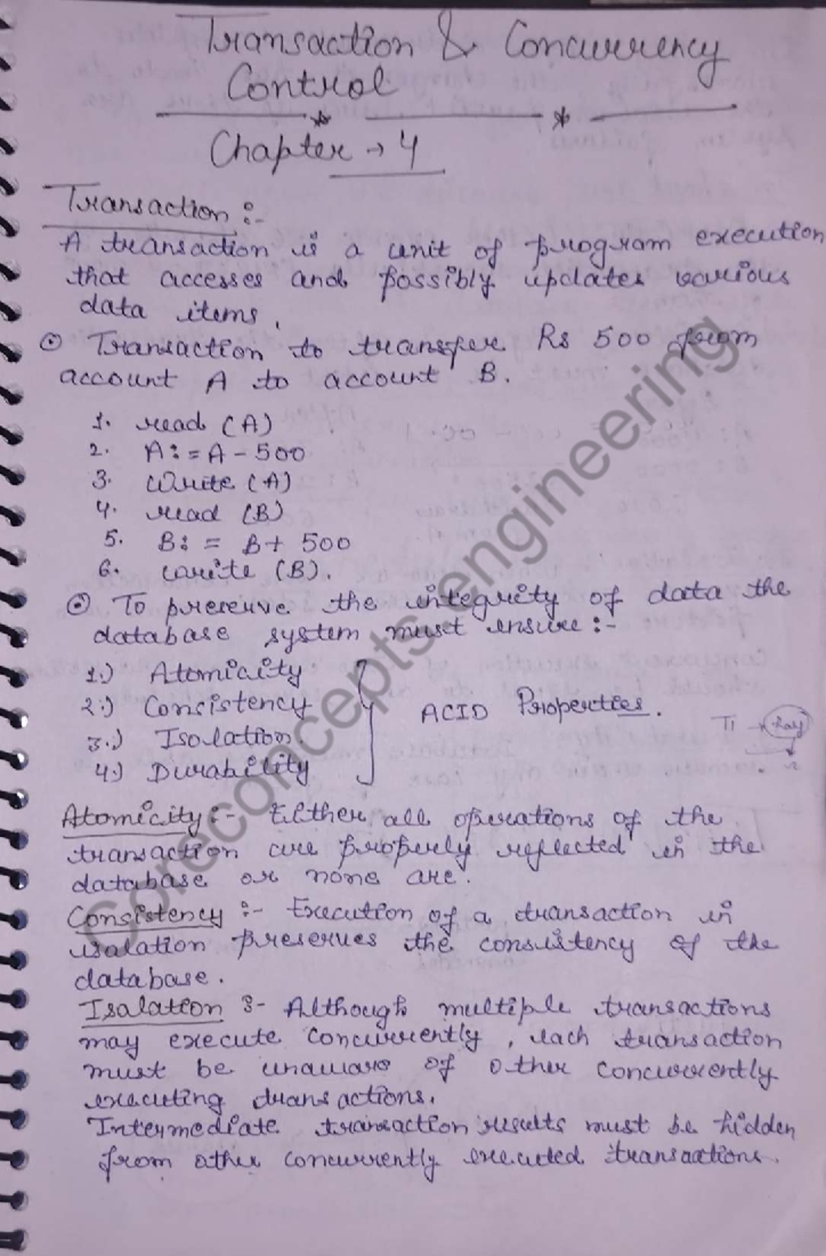 Unit-4 DBMS: Transaction Control and Concurrency Concepts - Studocu