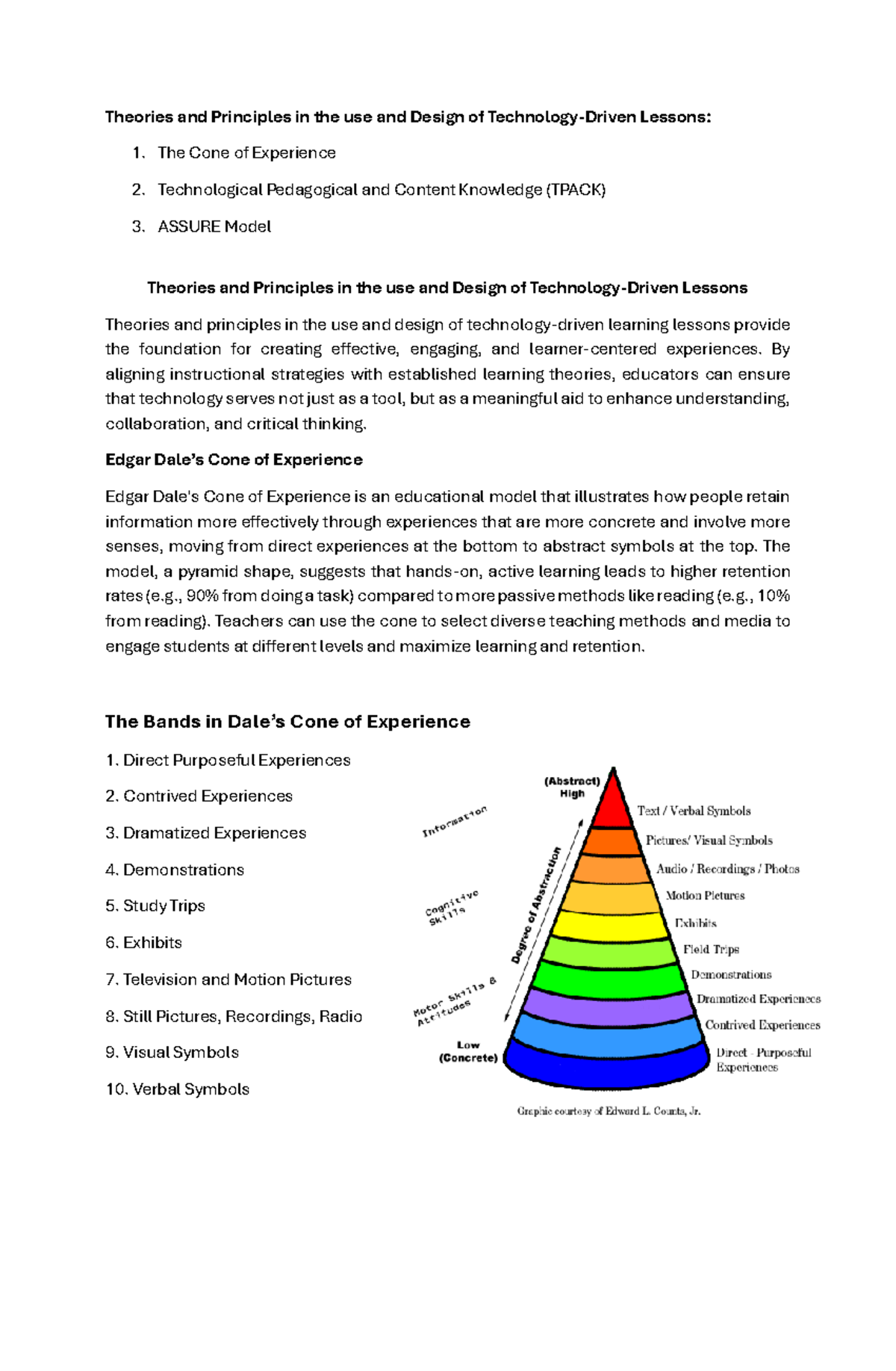 Unit 3A: Theories & Principles in Lesson Design and Use - Studocu