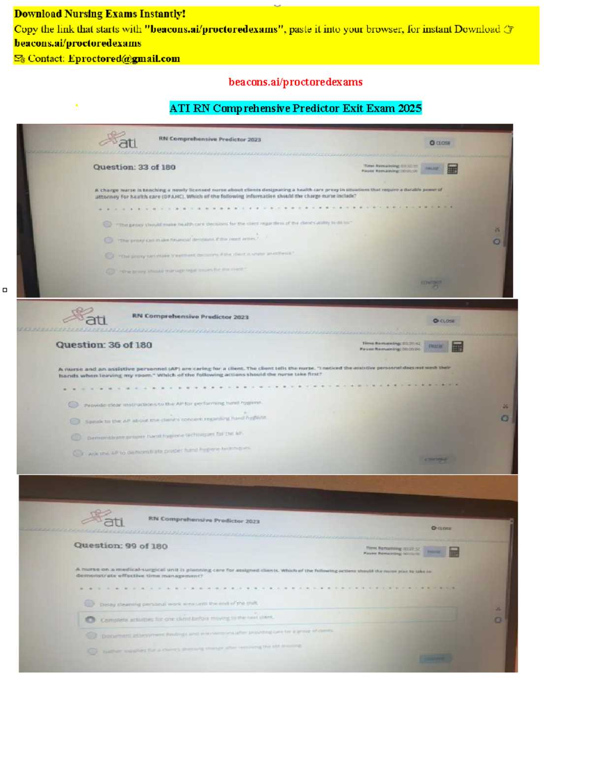 Last Minute Tips for ATI RN Comprehensive Predictor Exit Exam 2025 ...