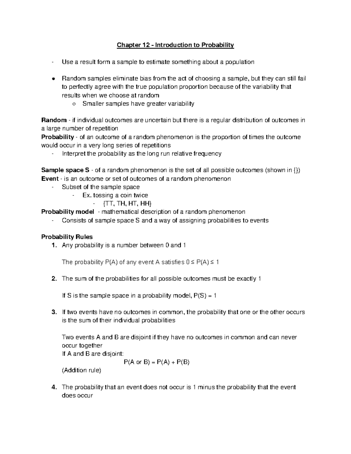Chapter 12 - Introduction to Probability - Chapter 12 - Introduction to ...
