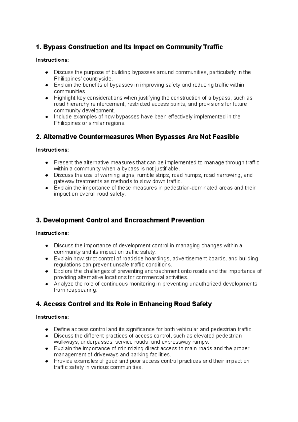 Principles of Transportation Engineering: Bypass Construction & Traffic ...