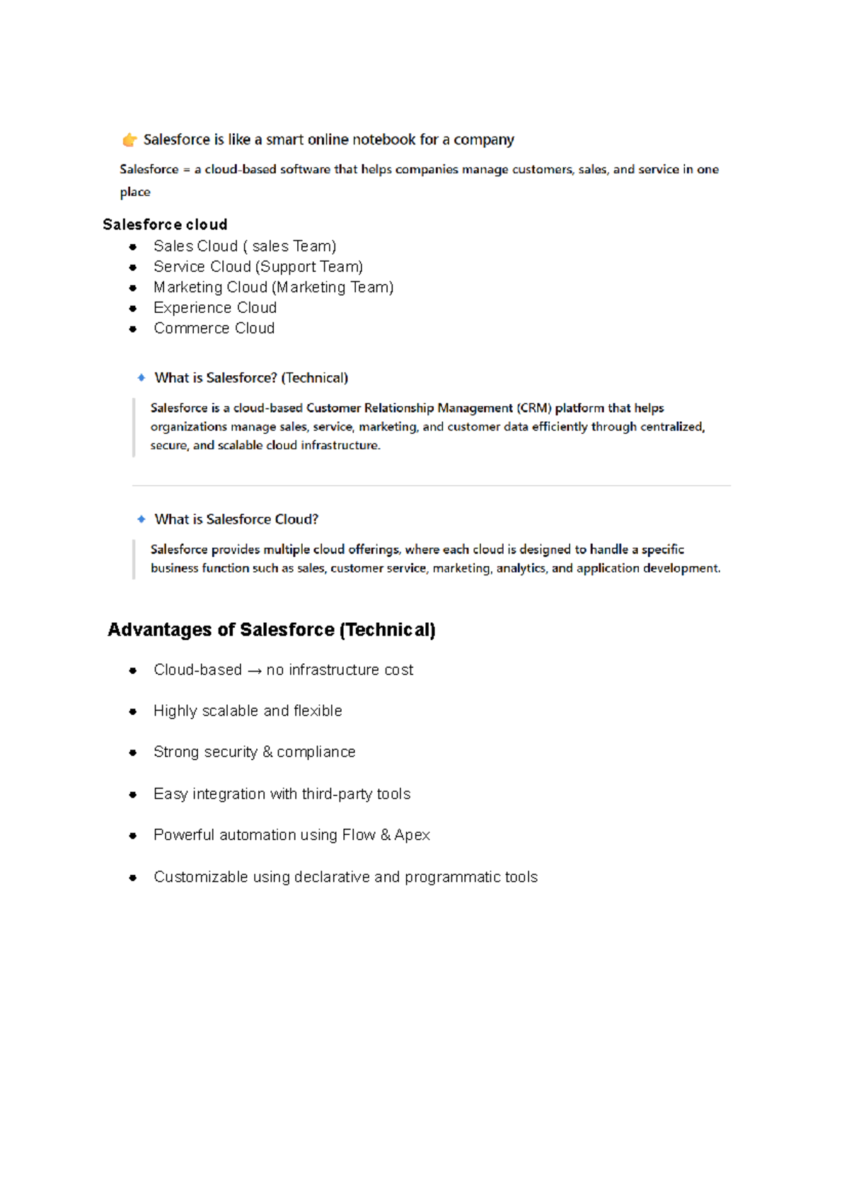 Salesforce Interview Notes: Understanding Cloud Services ...