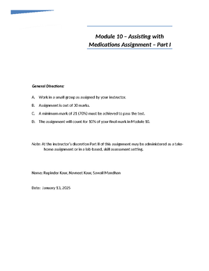IV-12 Assigmt - Module 12 Health Conditions-converted - Module 12 ...