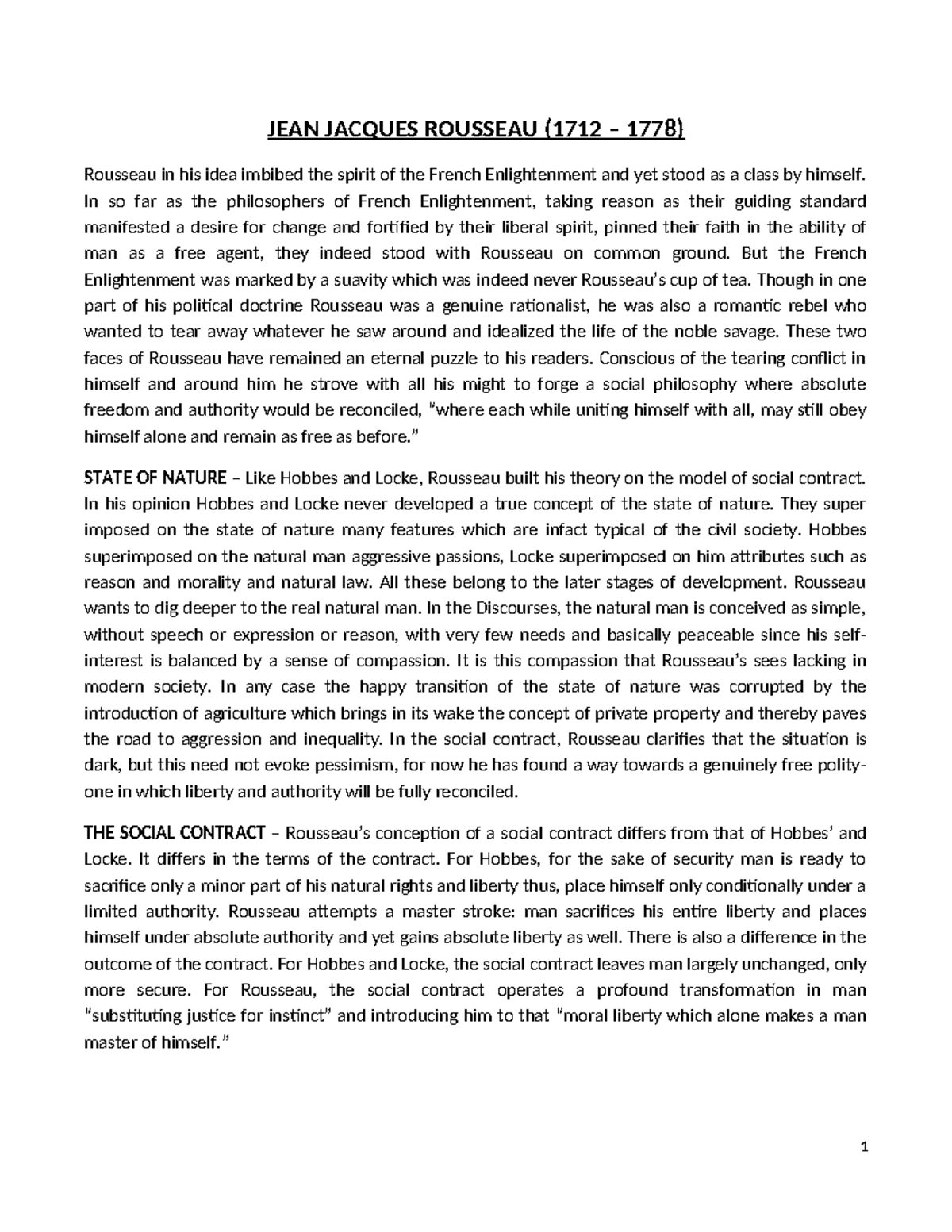 Rousseau's Philosophy: The Social Contract and General Will Explained ...