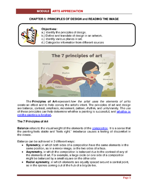 Gee3 Week 7 1 - Arts Module - Arts and Humanities Visual Arts WHAT IS ...