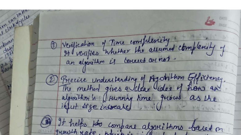 Algorithm Efficiency Verification: Time Complexity Analysis (DATE PAGE T) - Studocu