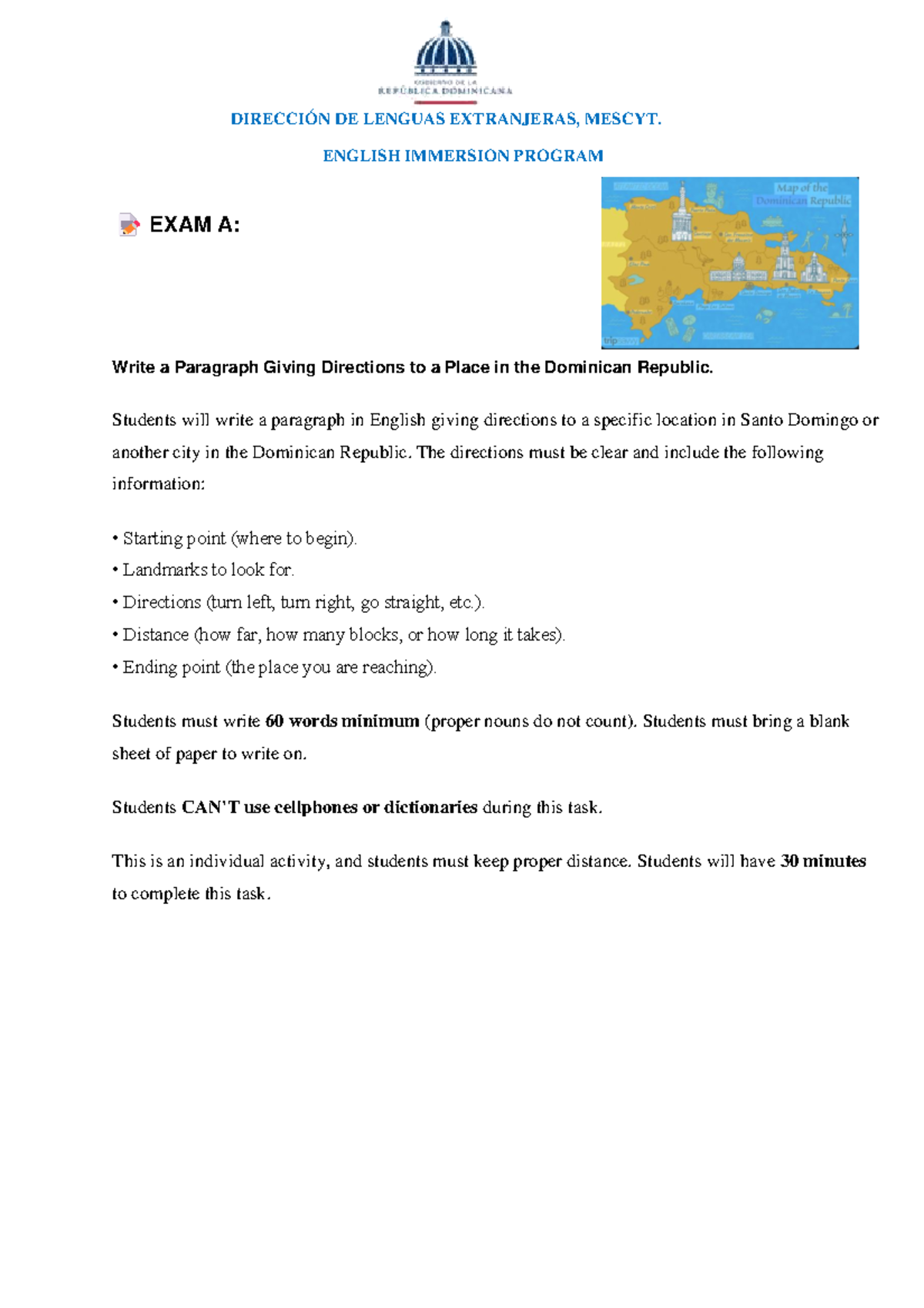 Basic 1 - Final Exam Composition: Directions & Vacation Email 2026 LL ...