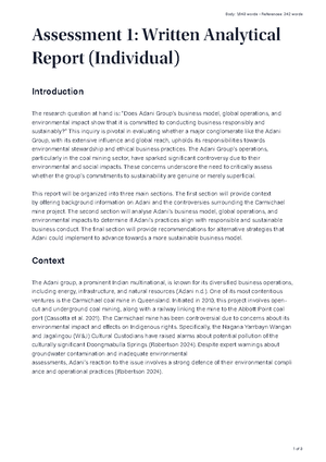 Assessment 1 - BAFI 1026 Derivatives and Risk Management - BAFI 1026 ...