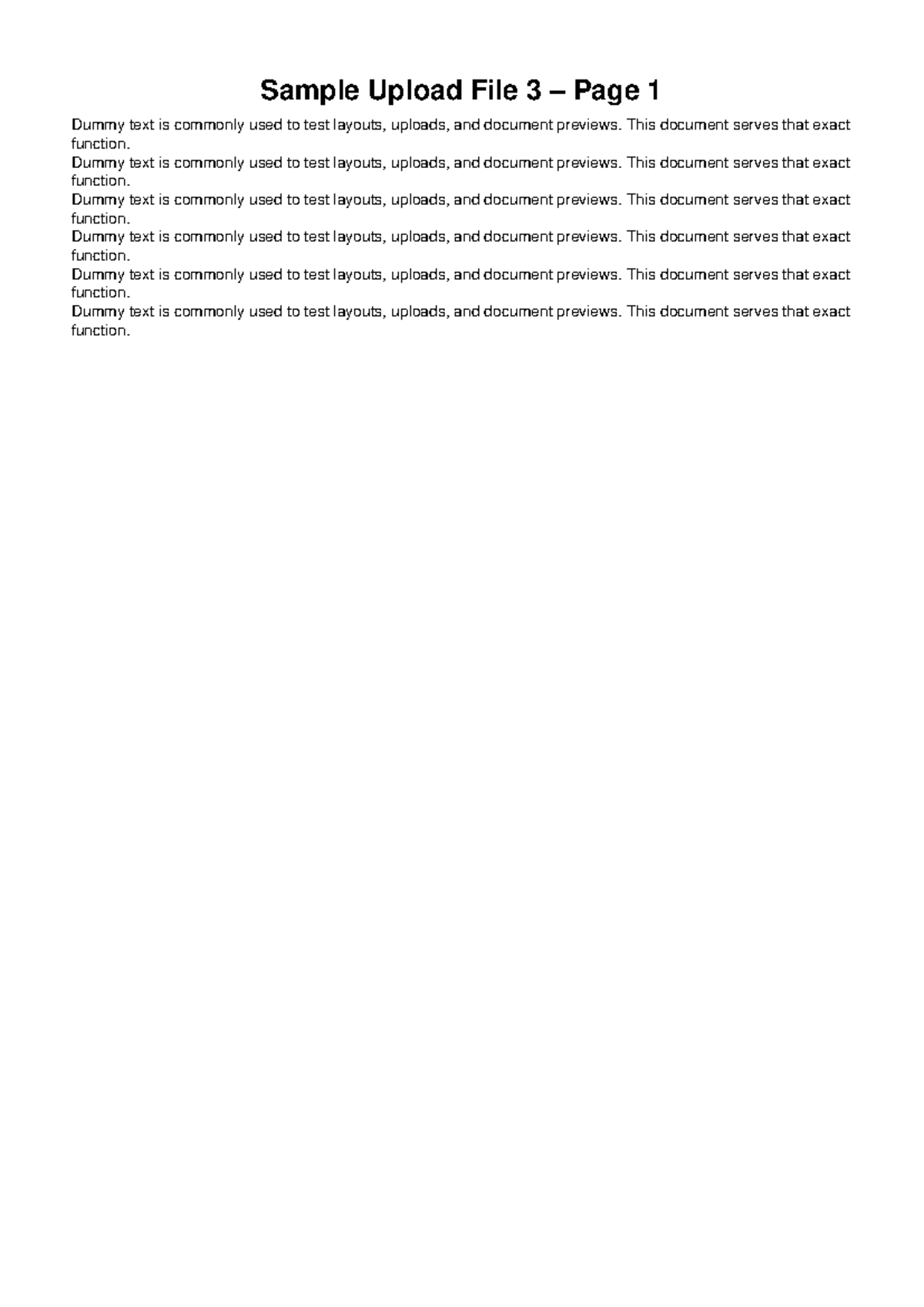 Dummy Upload Document 3: Layout Testing Samples - Studocu