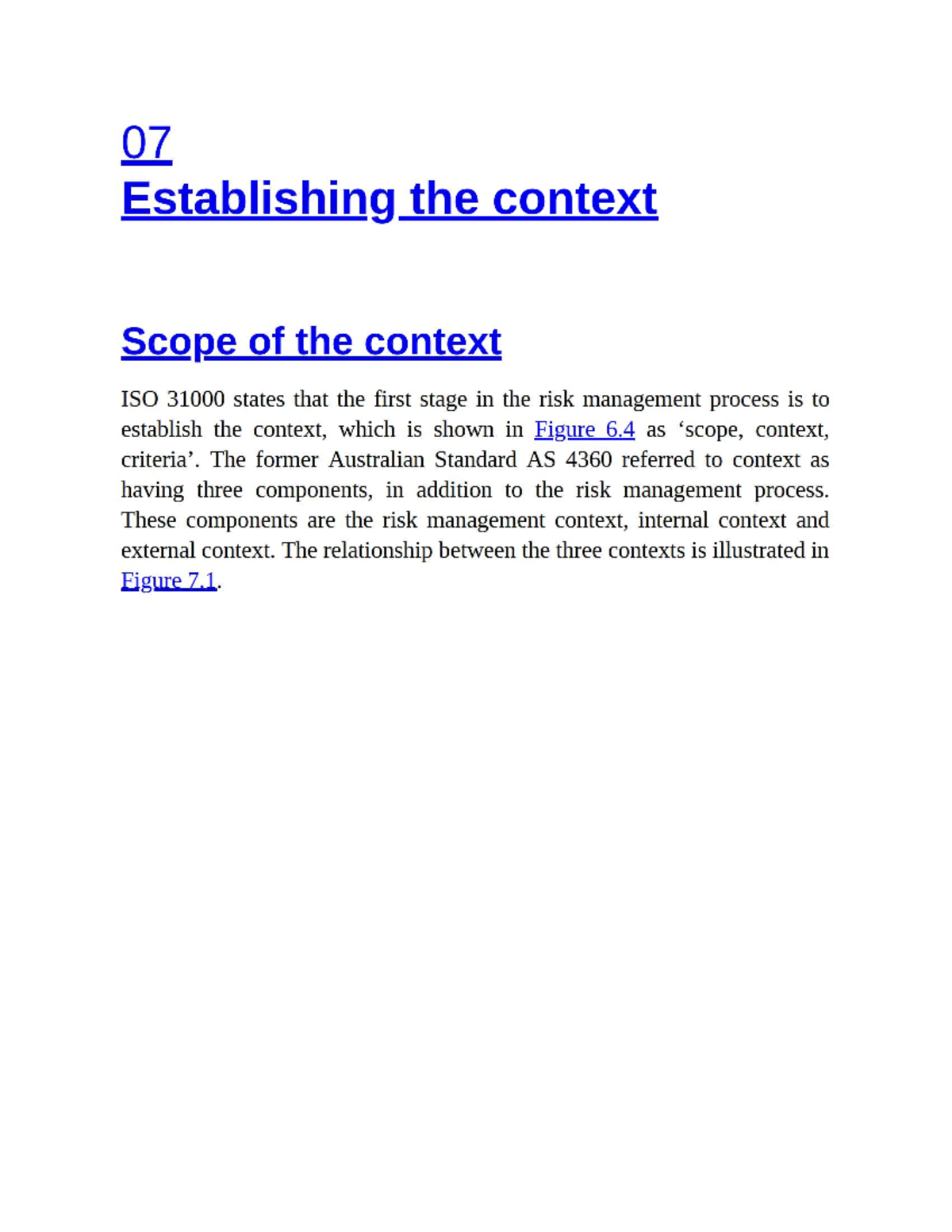 Chapter 4 - Establishing Context in Risk Management (RM-101) - Studocu