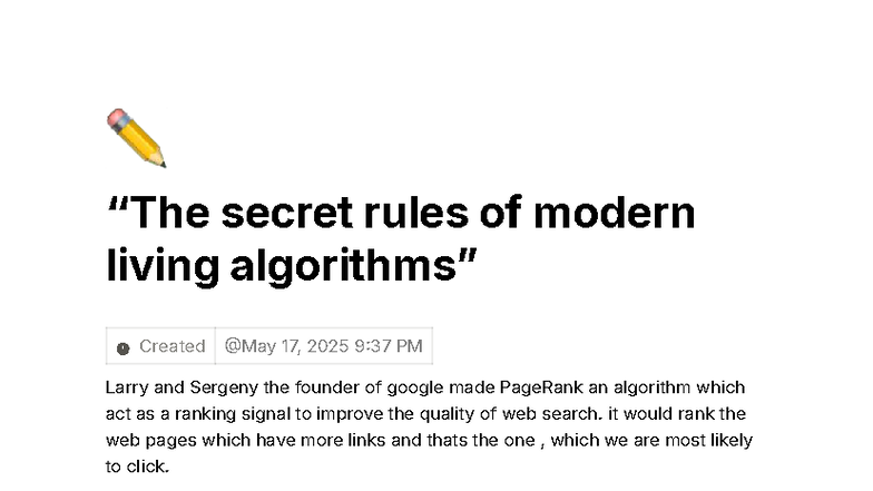 B1383: The Secret Rules of Modern Living - Algorithms Explained - Studocu