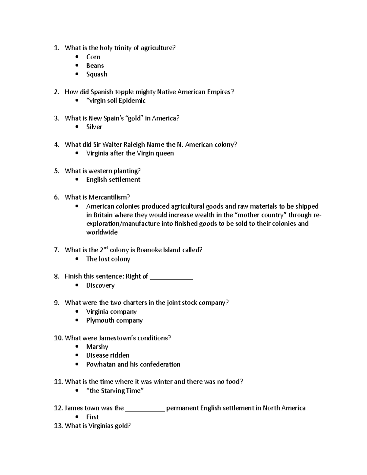HISTORY 101: EXAM 1 STUDY NOTES ON COLONIAL AMERICA - Studocu