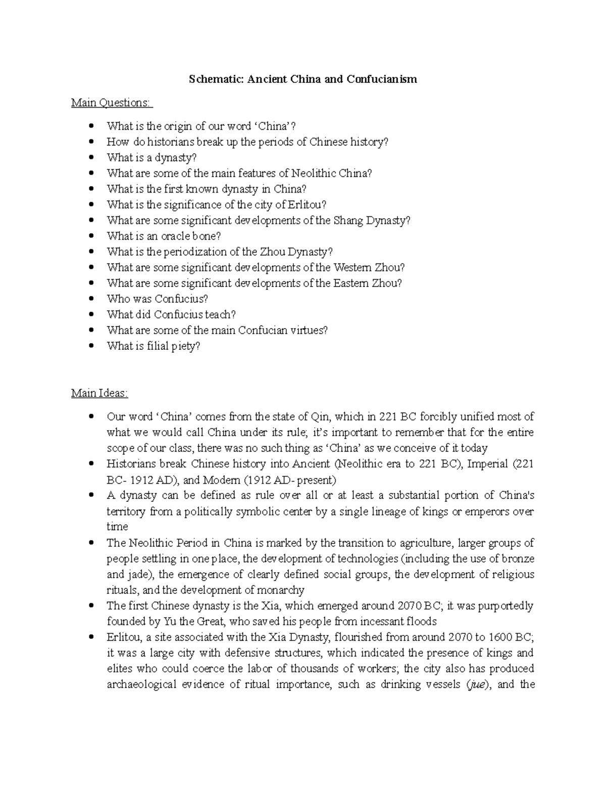 Confucianism and Ancient China: Key Dynasties & Concepts (HIST 101 ...