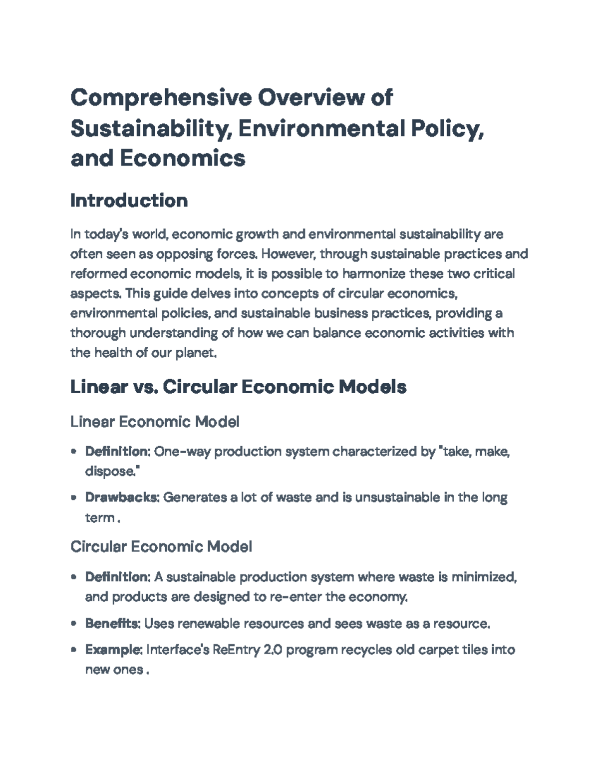 Sustainability and Environmental Policy: Comprehensive Overview Guide ...