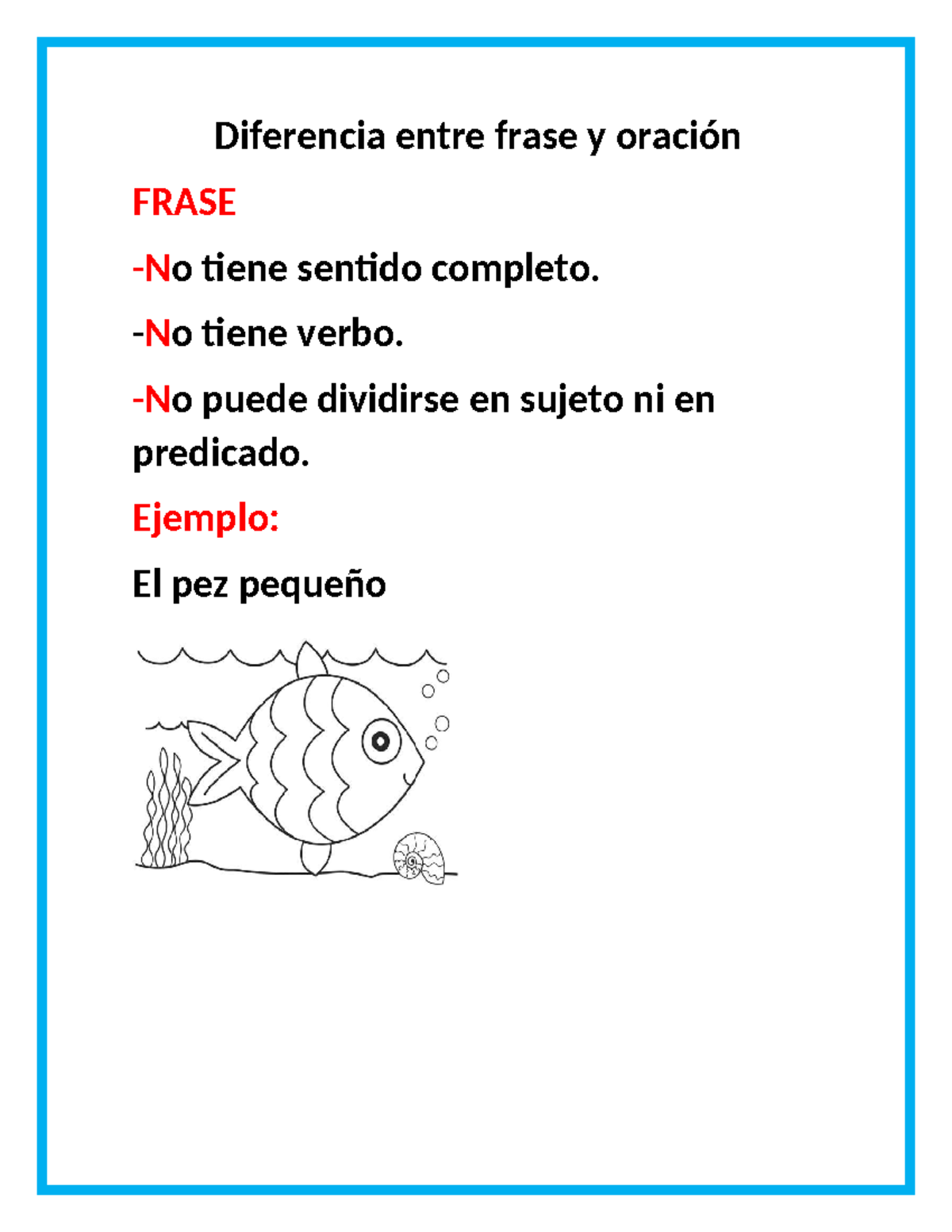 Diferencia entre Frase y Oración: Notas y Ejercicios de Lengua - Studocu