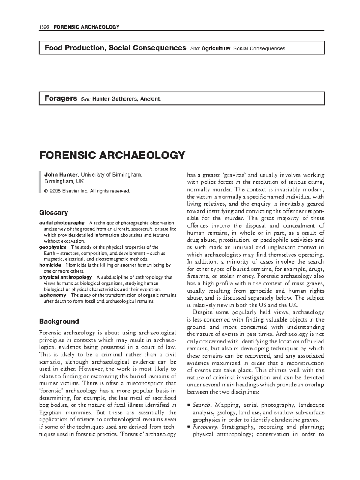 Forensic Archaeology Overview - ARQUEOLOGIA FORENSE - Studocu