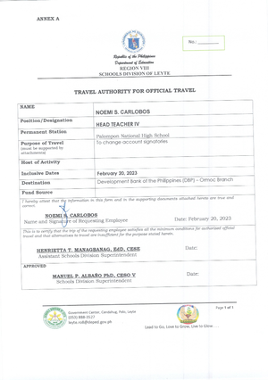 Activity proposal work immersion - ACTIVITY PROPOSAL ON THE CONDUCT OF ...