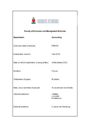 Inventory note on the financial statement - FRK 101 - Studocu