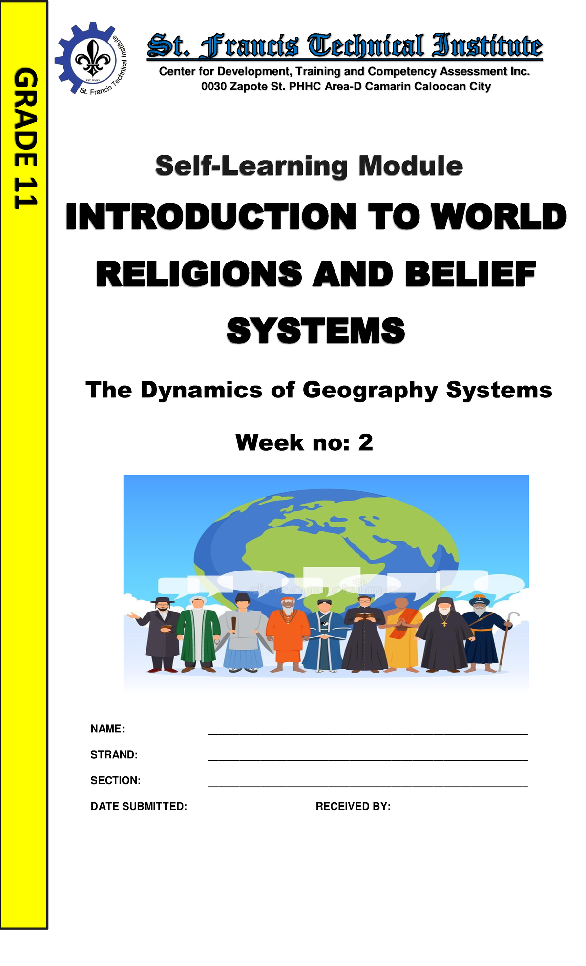 Week 2-Introduction to World Religion and Belief System - ####### NAME ...