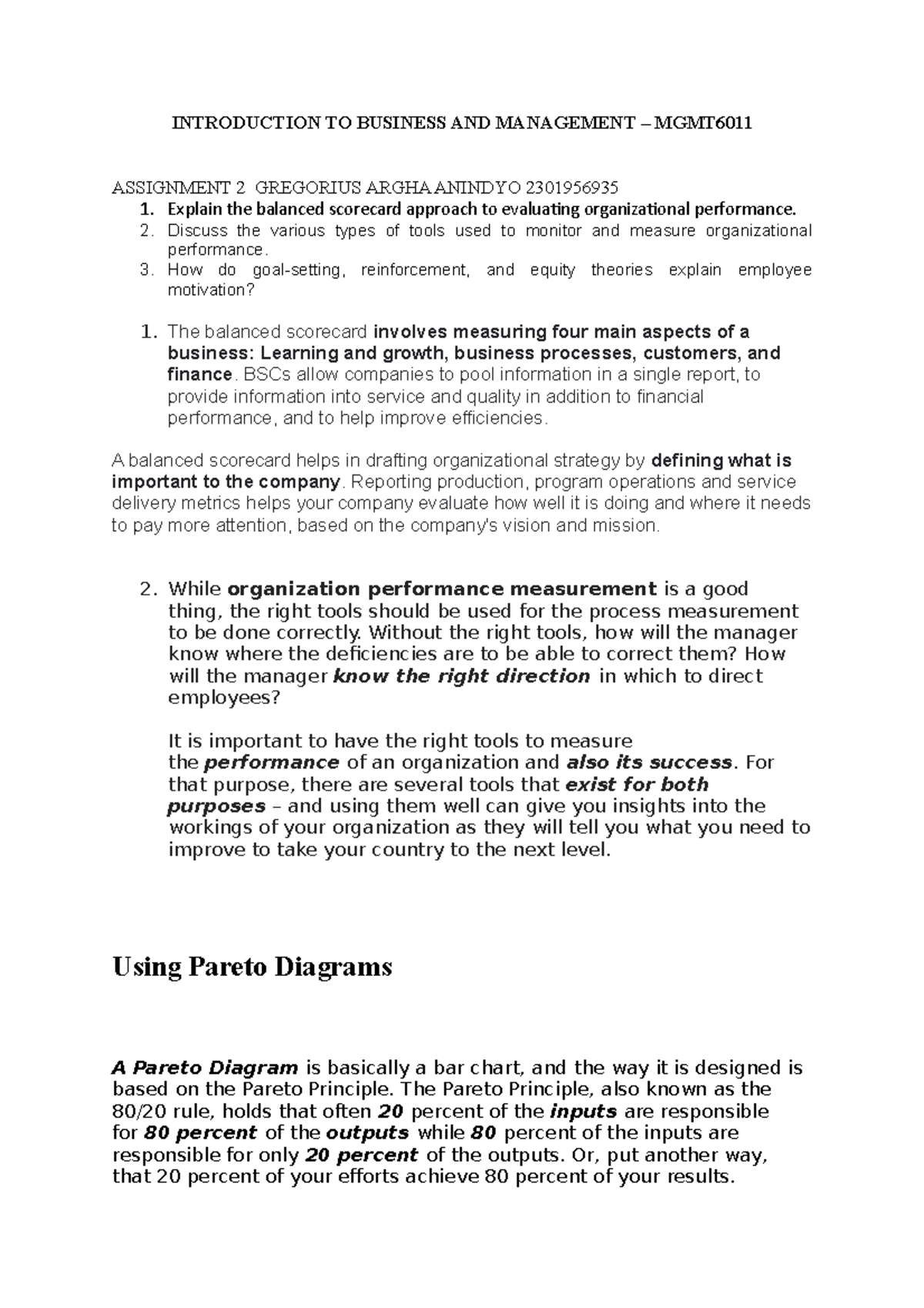Assigment Intro - CONTOH - INTRODUCTION TO BUSINESS AND MANAGEMENT ...