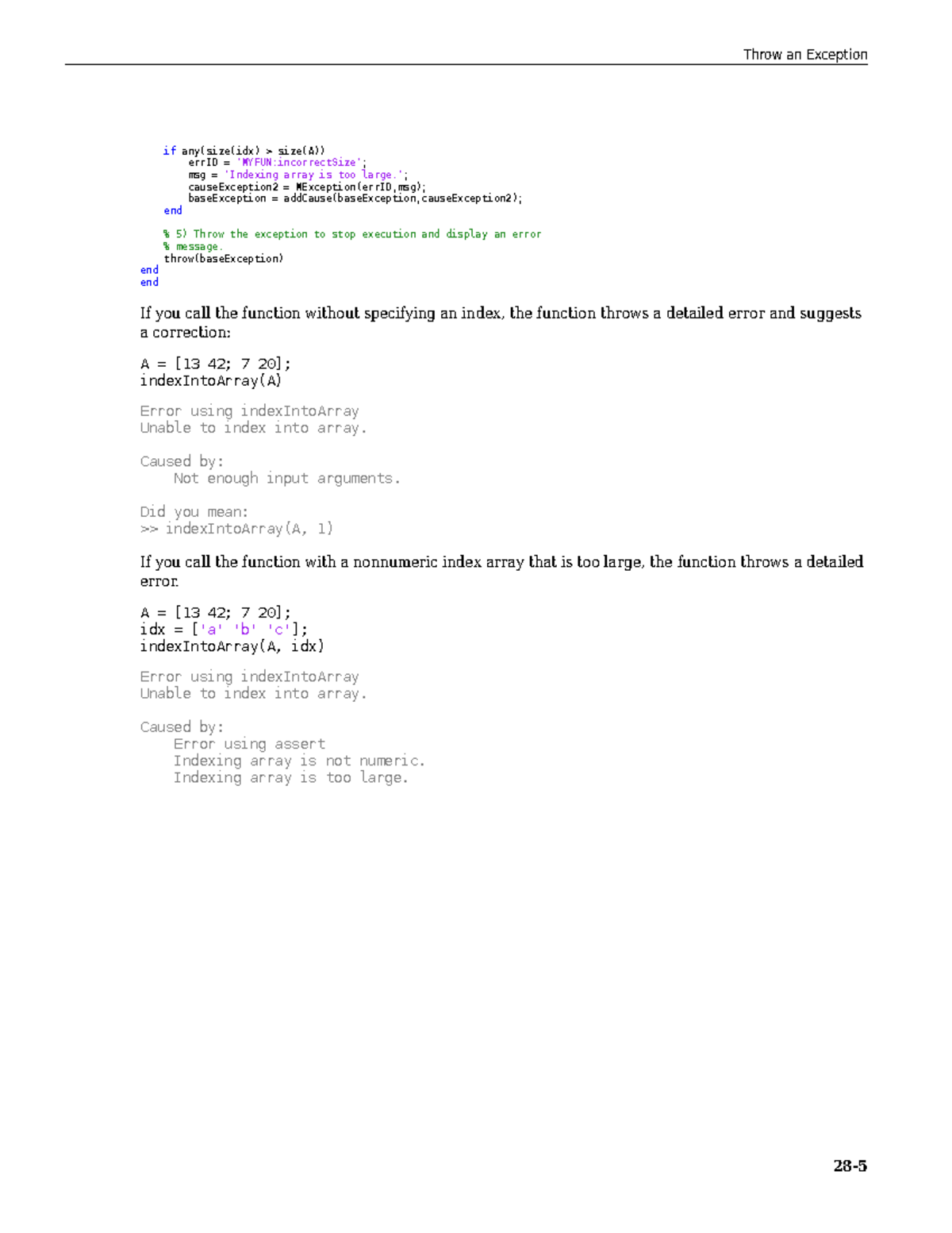 Error Handling Techniques in MATLAB (Prog-100) - Studocu