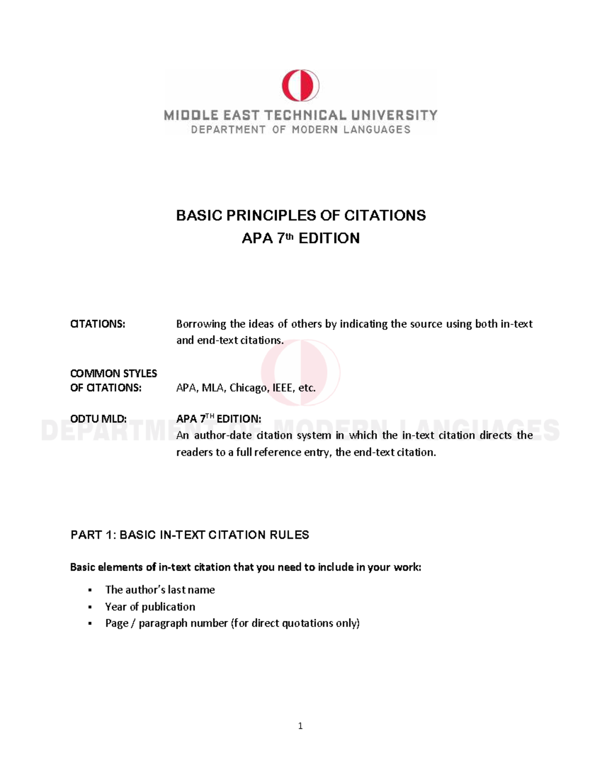 APA 7th Edition Citation Guide: Common Styles & Basic Rules 241210 ...