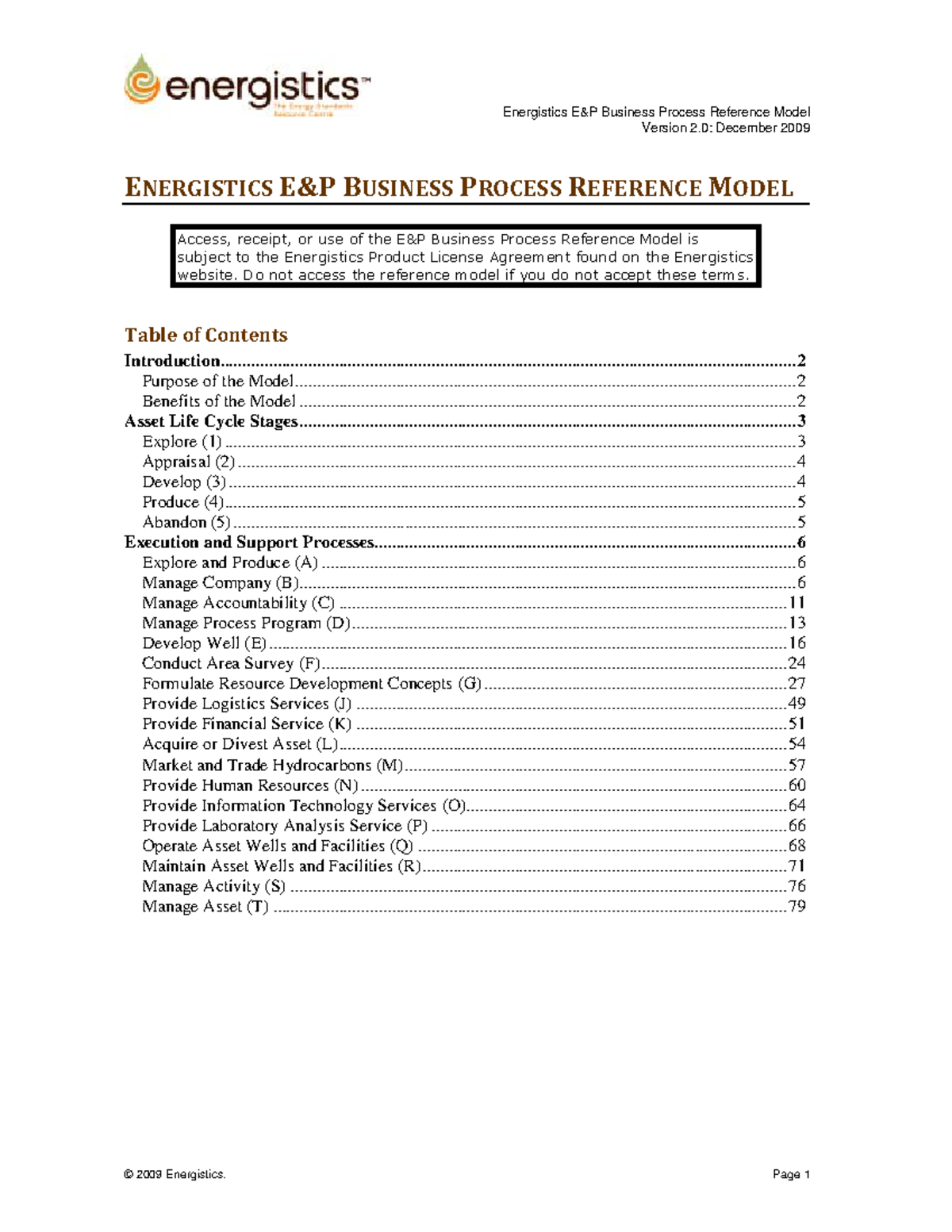 Energistics E&P Business Process Reference Model V2.0 - Dec 2009 - Studocu