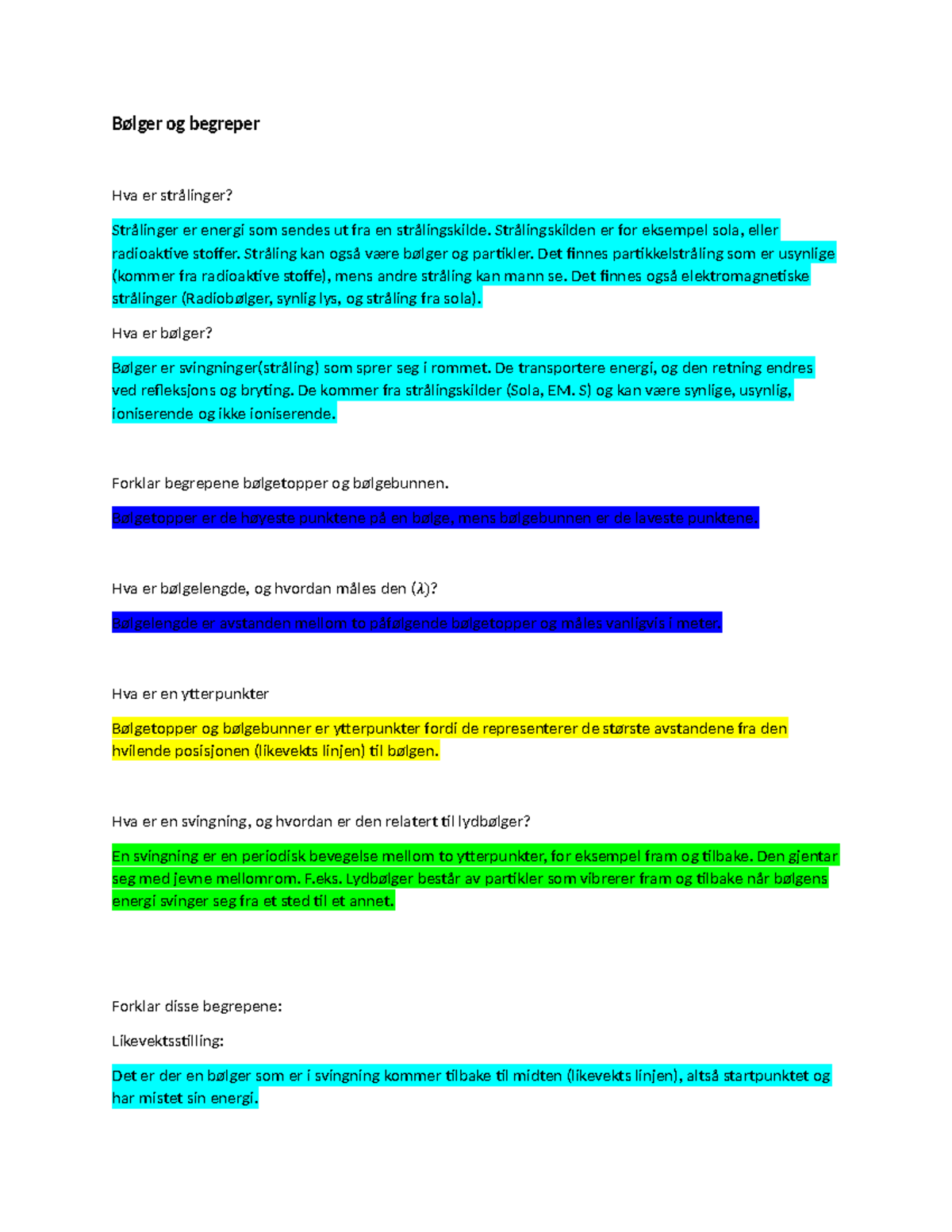 Bølger og radioaktiviet - Bølger og begreper Hva er strålinger? Strålinger er energi som sendes ...